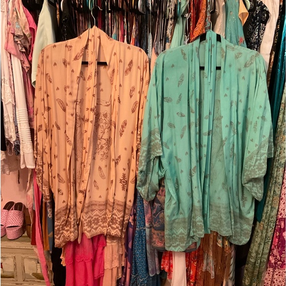 Spell | Intimates & Sleepwear | Spell Gypsy Feather Kimonos | Poshmark